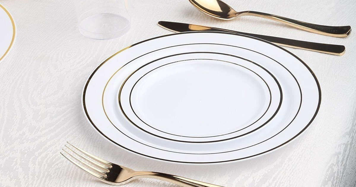Neutral Fancy Paper Plates – Act One Art