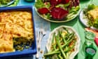 Rachel Roddy’s recipe for lasagne, herby spring salad and buttery aspa ...